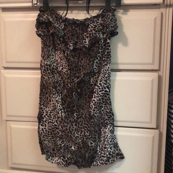 Moda International | Dresses | Moda International Leopard Print Dress ...